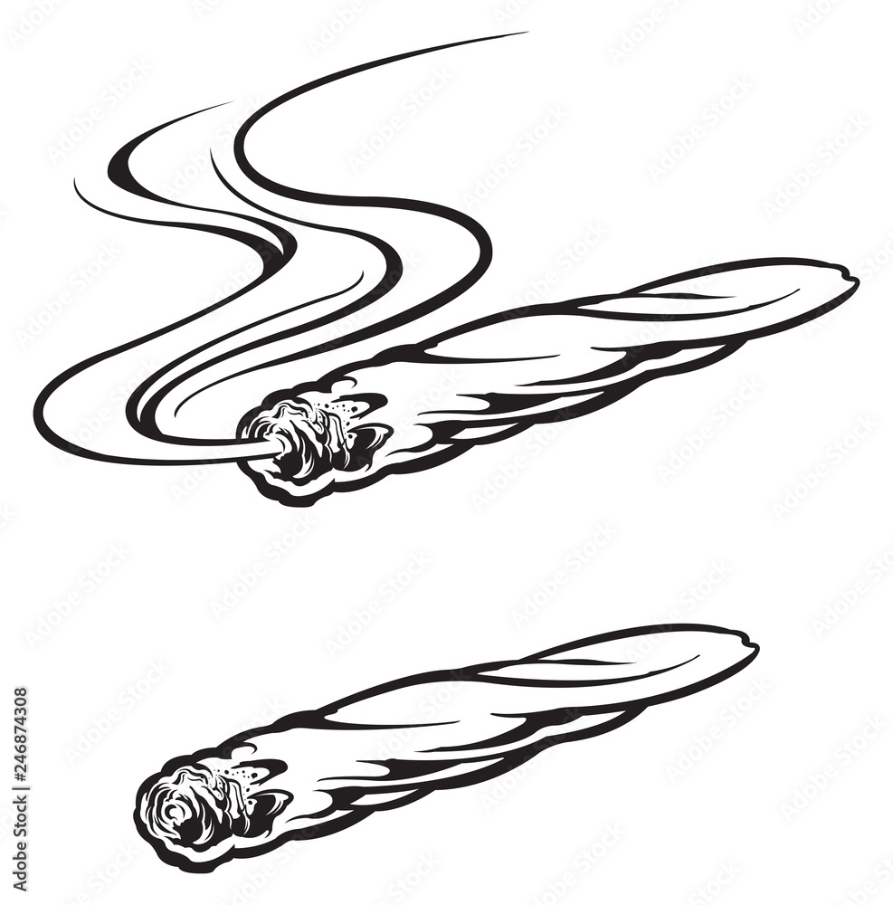 Marijuana joint Stock Vector | Adobe Stock