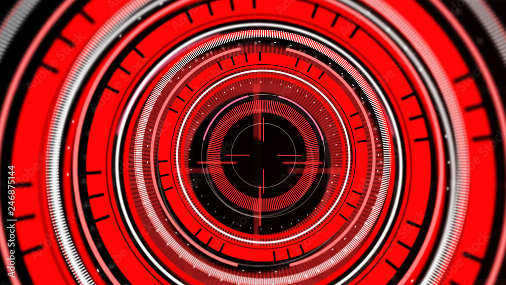Abstract surround radar interface on mesh base.Futuristic HUD radar ...