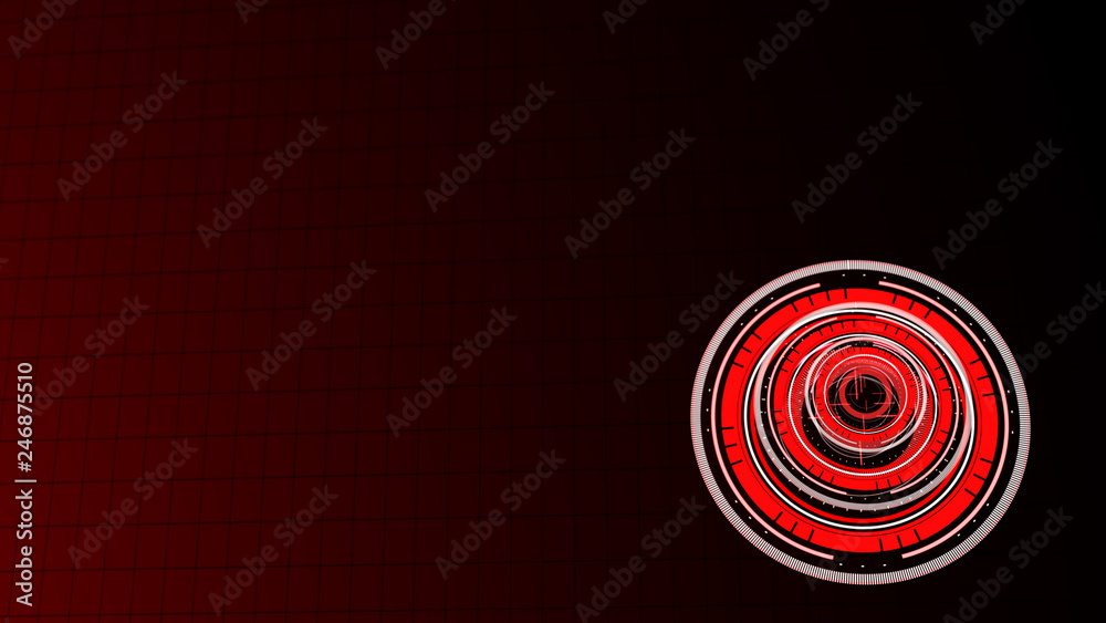 Abstract surround radar interface on mesh base.Futuristic HUD radar ...