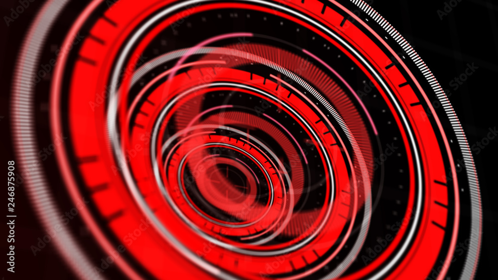 Abstract surround radar interface on mesh base.Futuristic HUD radar ...