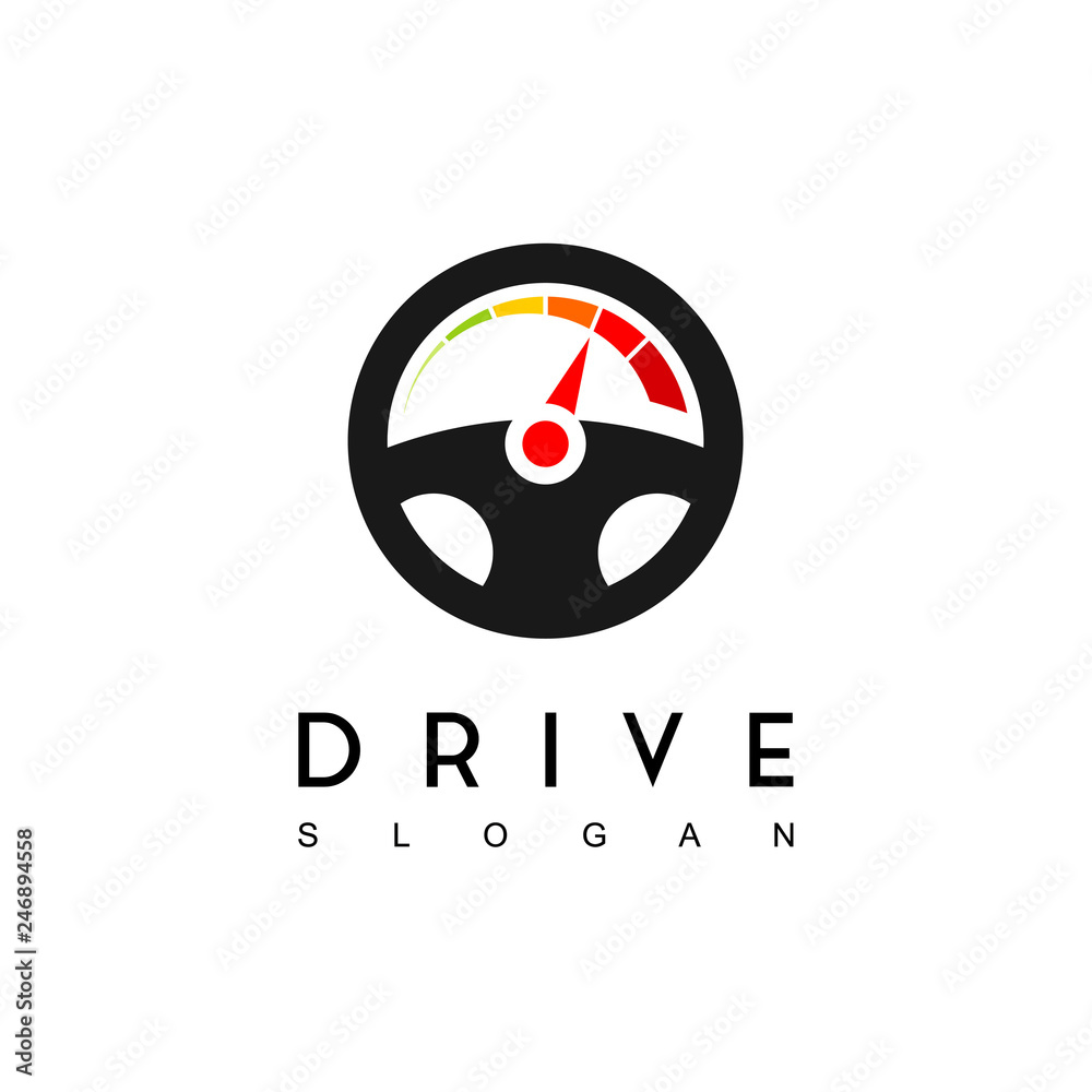 Steering Wheel, Drive Logo Design Inspiration Stock Vector | Adobe Stock