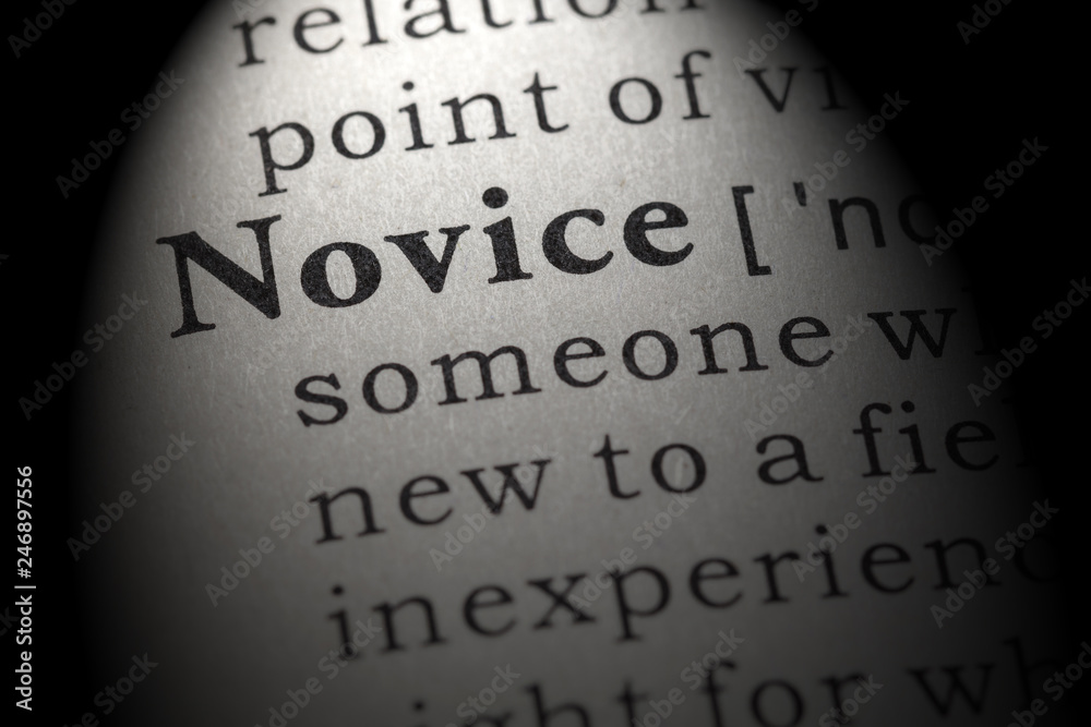 definition of novice Stock Photo | Adobe Stock
