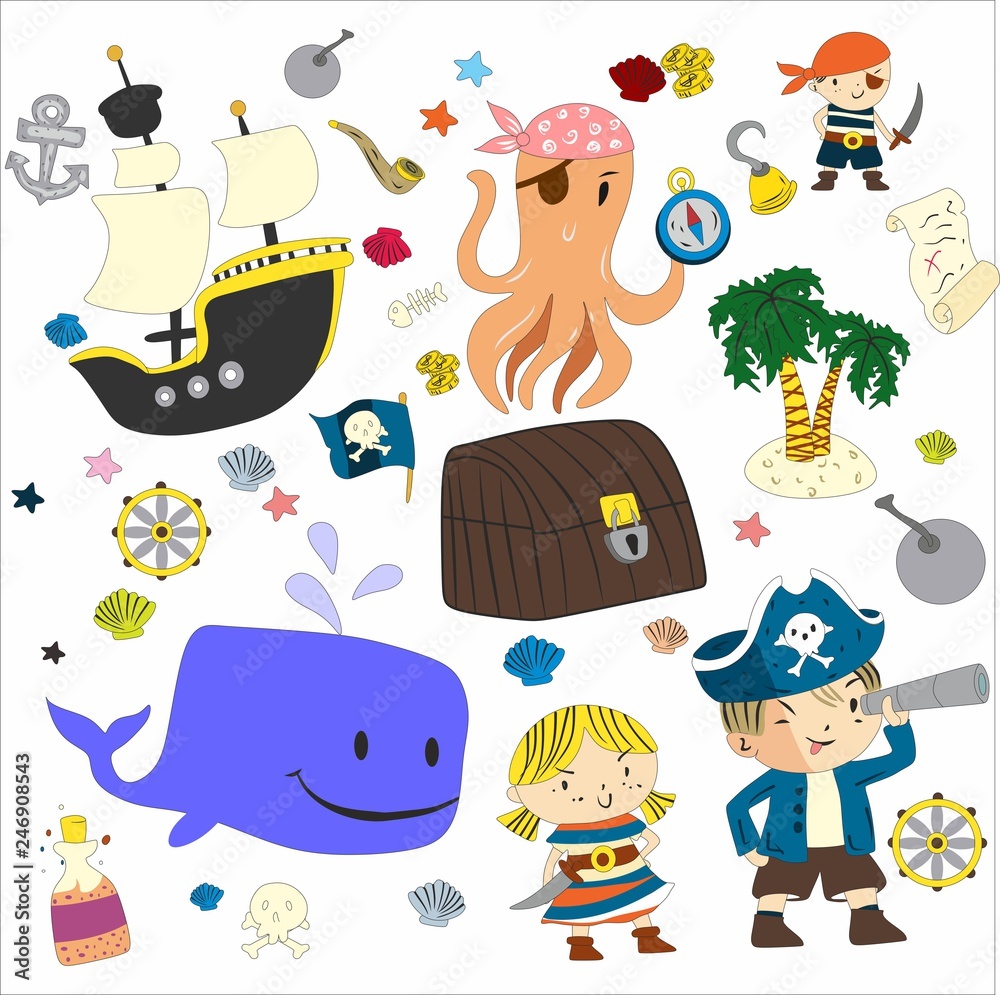 Pirate adventures Pirate party Kindergarten pirate party for children ...