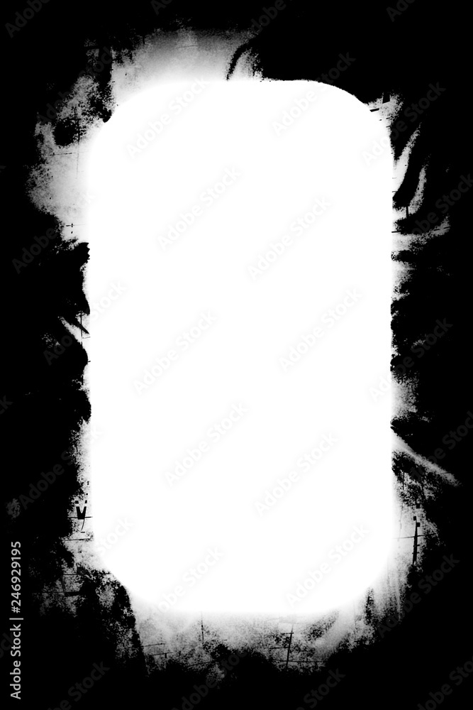 Abstract Decorative Black & White Photo Frame. Type Text Inside, Use as ...