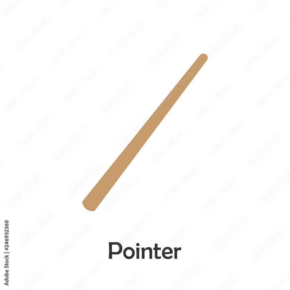 Pointer in cartoon style, school card for kid, preschool activity for ...