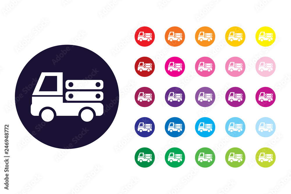 Pickup truck sign icon. Pickup truck color symbol. Stock Vector | Adobe ...