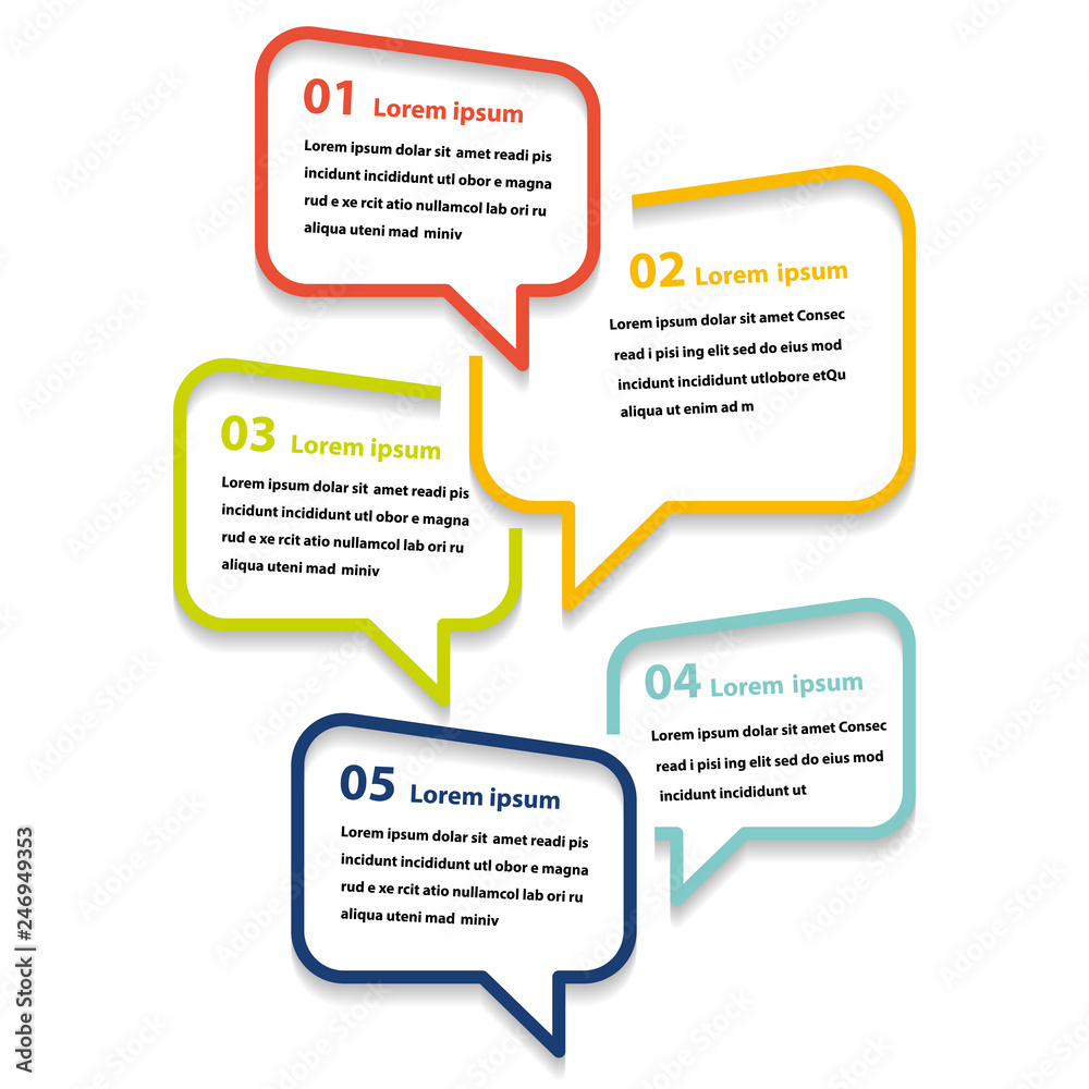 infographic 4 step presentation, infographic linear bubble Stock Vector ...