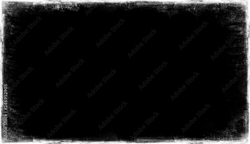 Old vintage frame on isolated a black background . Border overlays ...