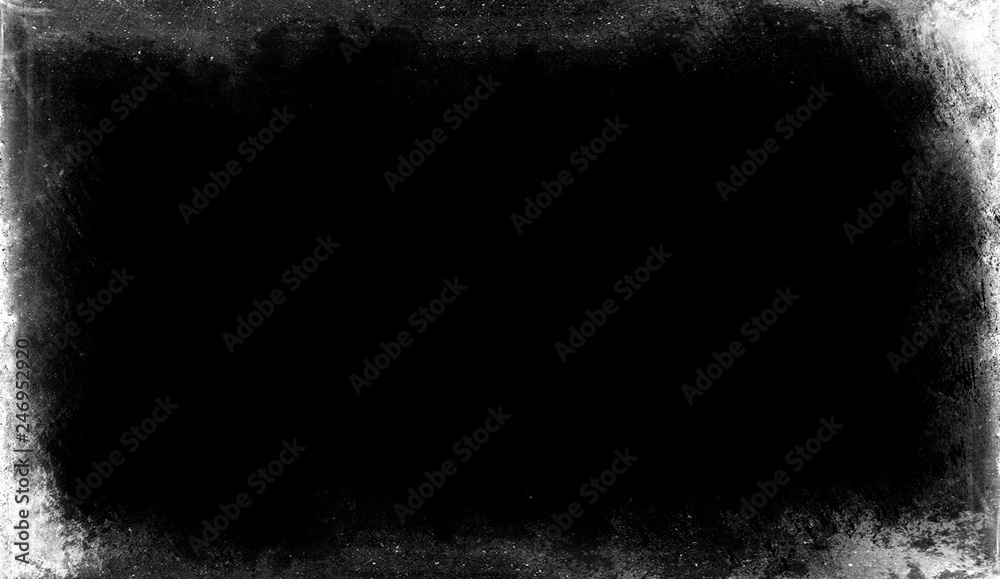 Old vintage frame on isolated a black background . Border overlays ...