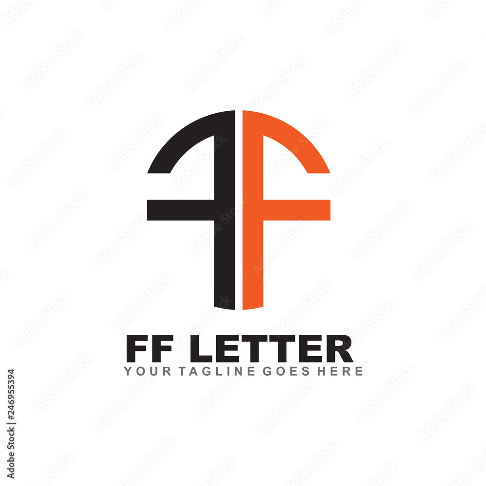 FF letter logo design vector template Stock Vector | Adobe Stock