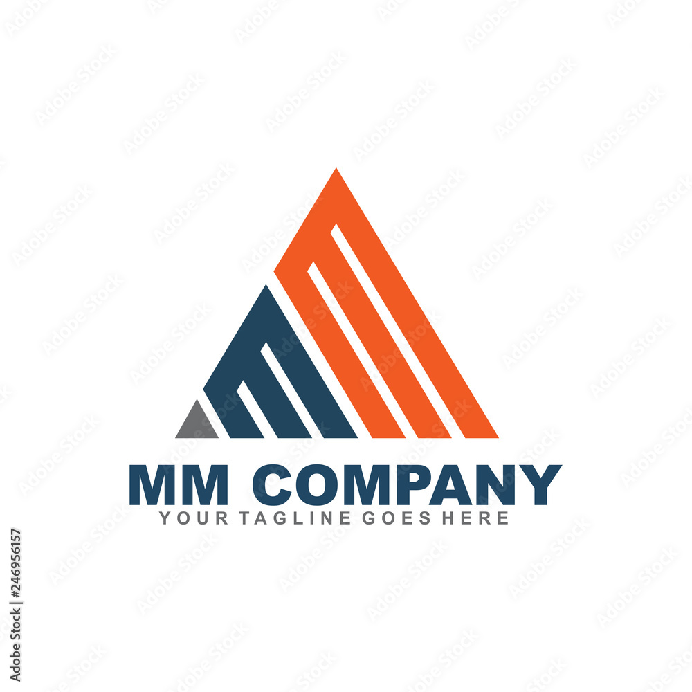 MM letter logo design vector template Stock Vector | Adobe Stock