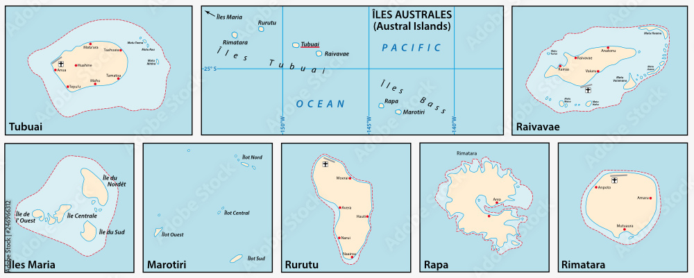 Southern Pacific Ocean Map