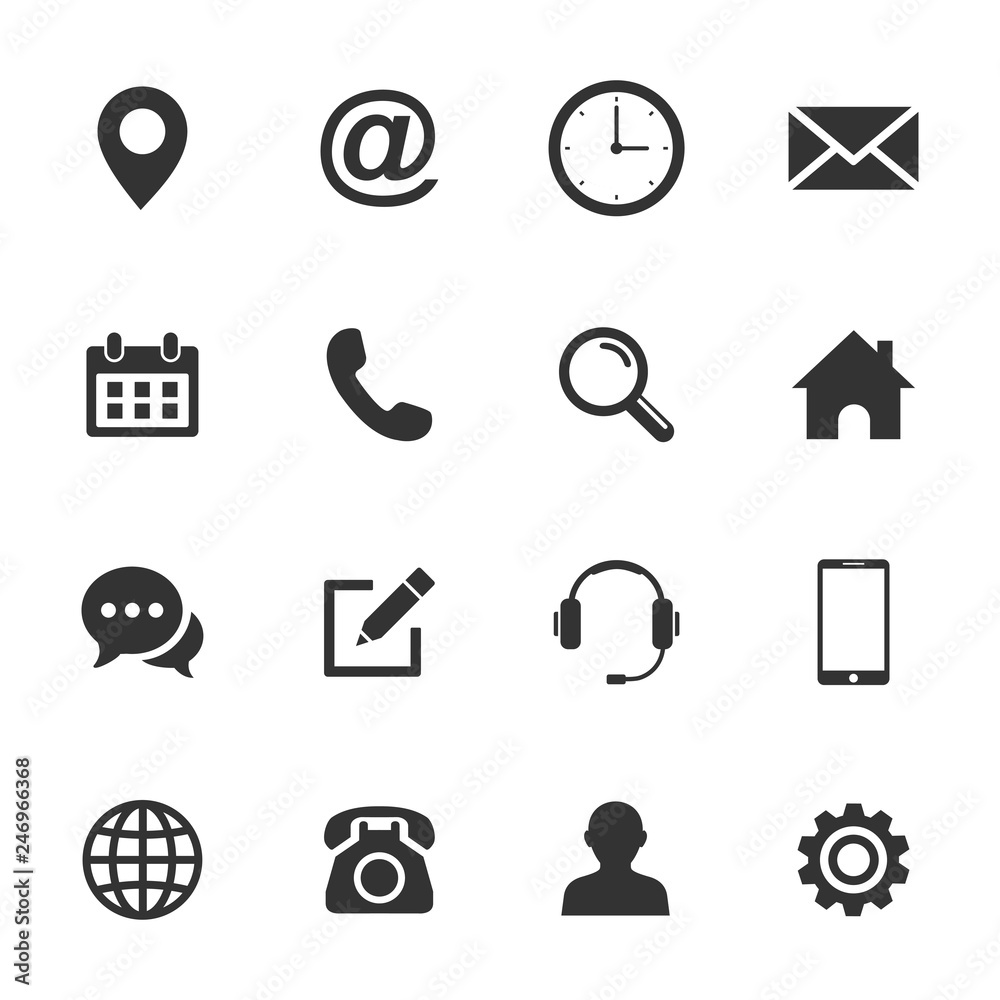 Vecteur Stock Web icon set. Set of web icon symbol vector | Adobe Stock