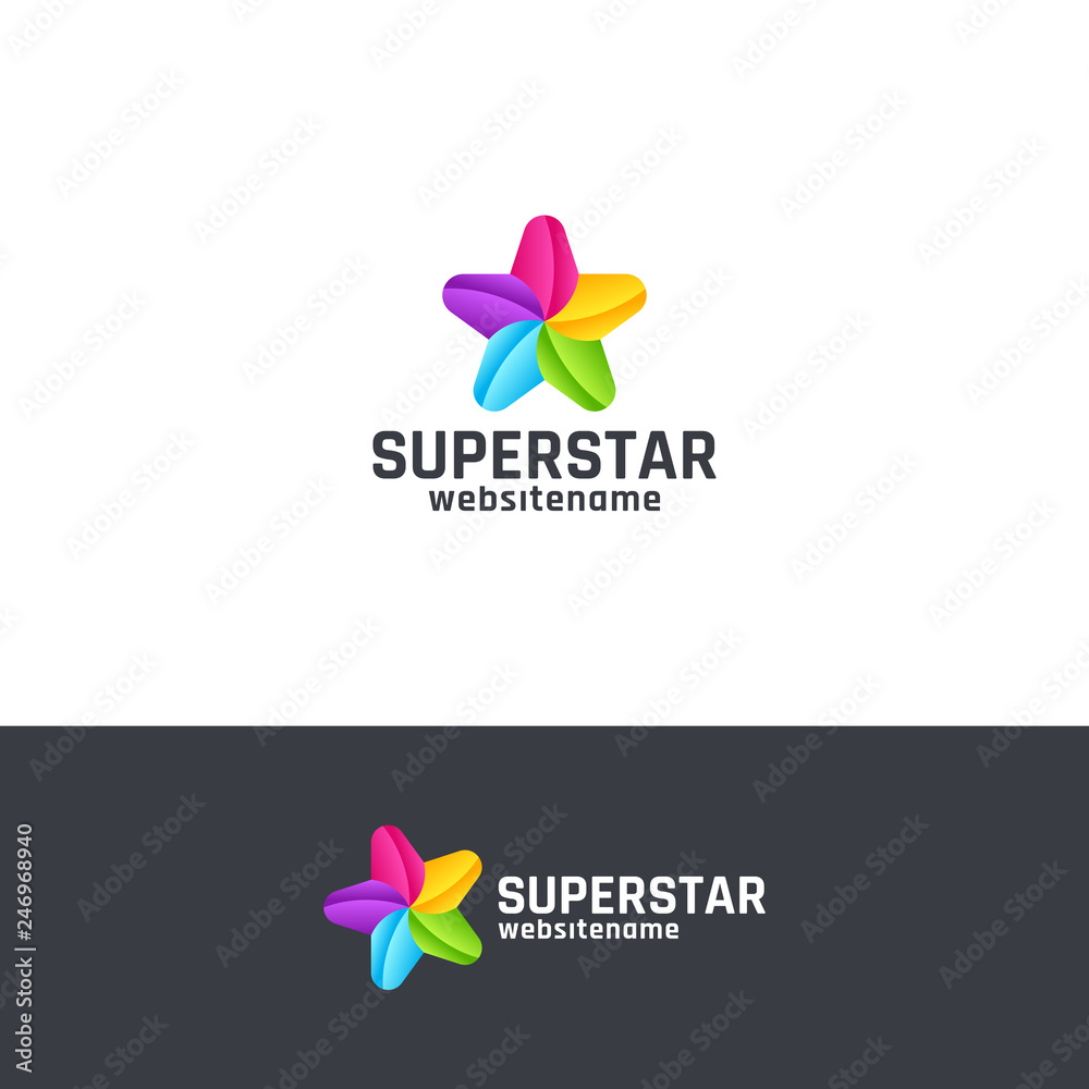 Multicolored star vector illustration Stock Vector | Adobe Stock