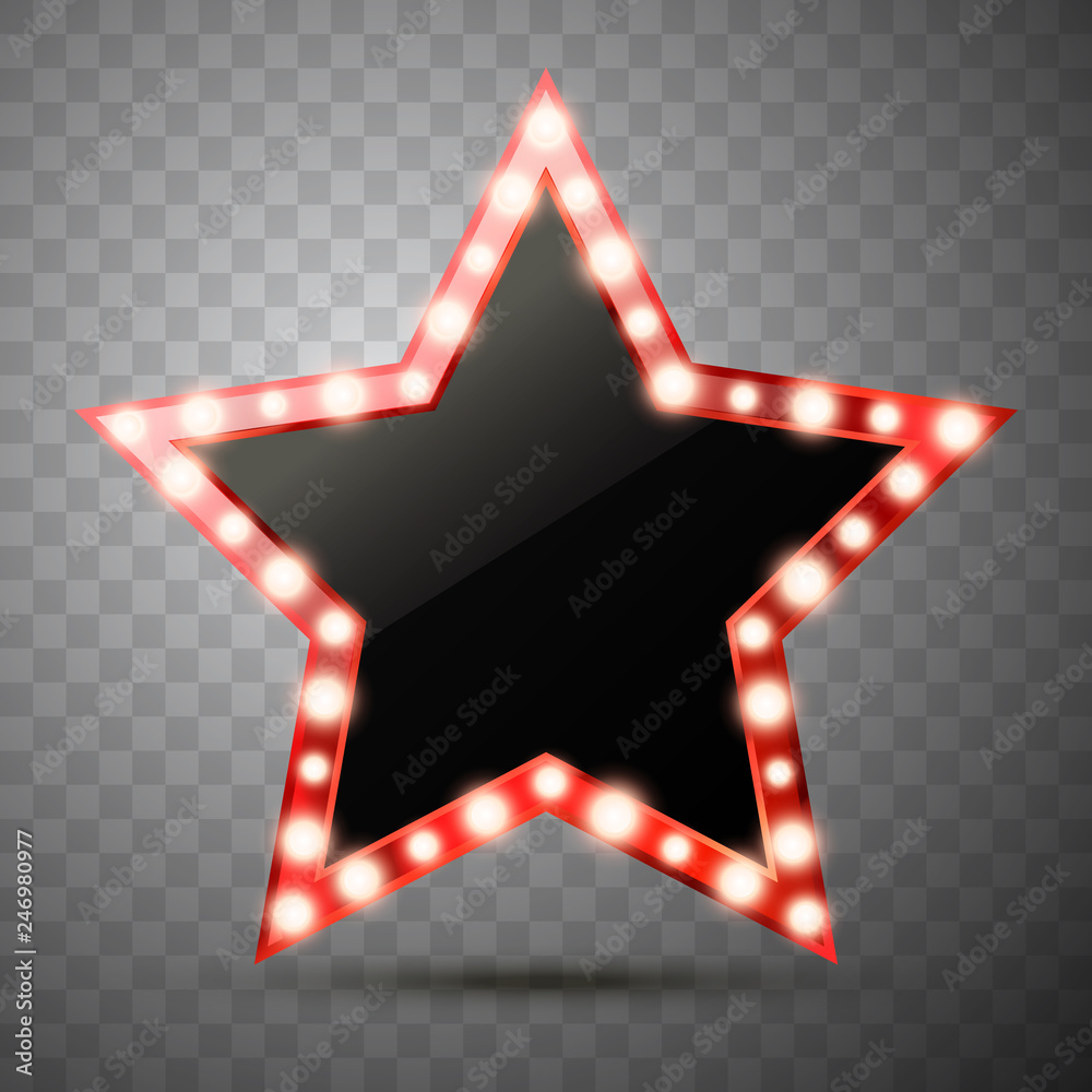 Star with lights isolated. Vector illustration Stock Vector | Adobe Stock