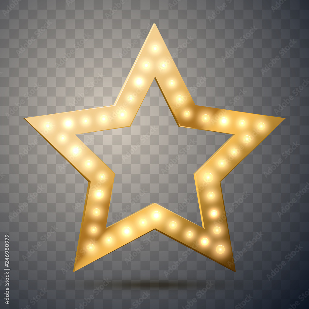 Star with lights isolated. Vector illustration Stock Vector | Adobe Stock