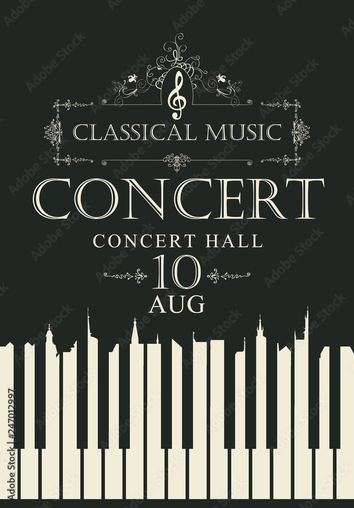 Classical Music Background Black And White