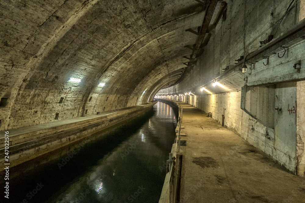 underground bunker, old underground Soviet military bunker under ...