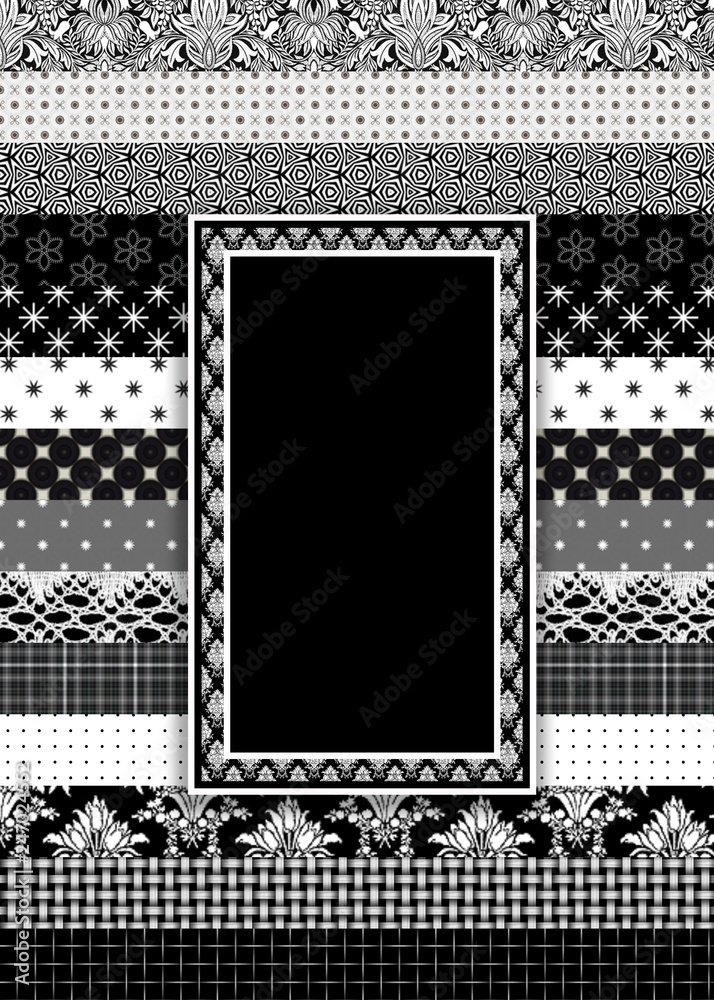 Rectangular in shape illustration graphic background with multiple ...