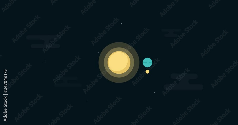 4K Cycled animation of space. Galaxy and space background. Flat ...