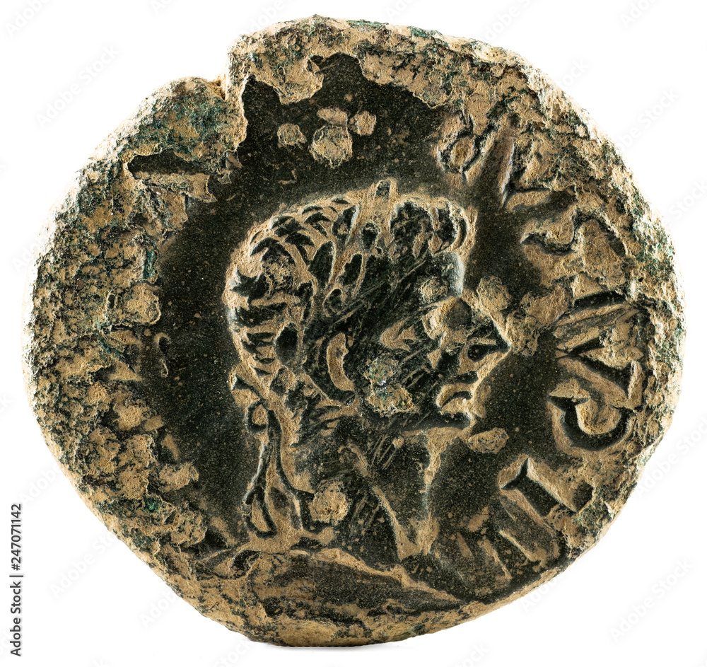 Poster Ancient Roman copper coin of Emperor Tiberius – Wall Art | UkPosters