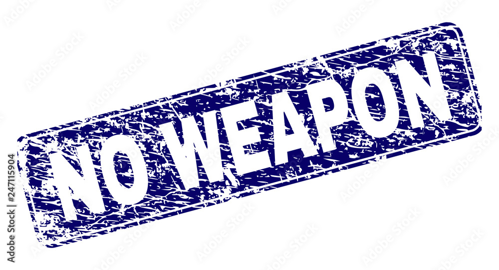 NO WEAPON stamp seal watermark with grunge texture. Seal shape is a ...