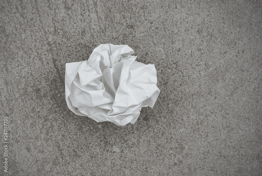 crumpled paper, Crumpled paper ball ,failure idea concept, The paper ...