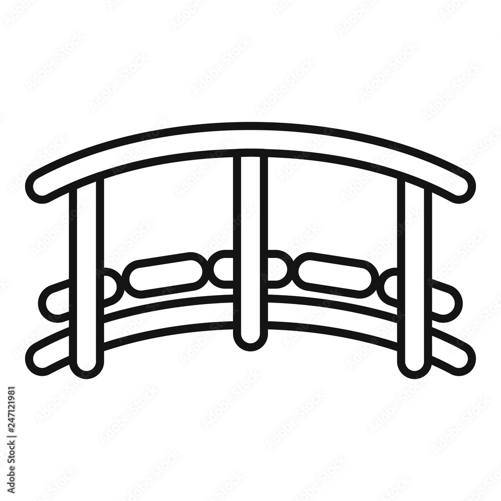 Small wood bridge icon. Outline small wood bridge vector icon for web ...