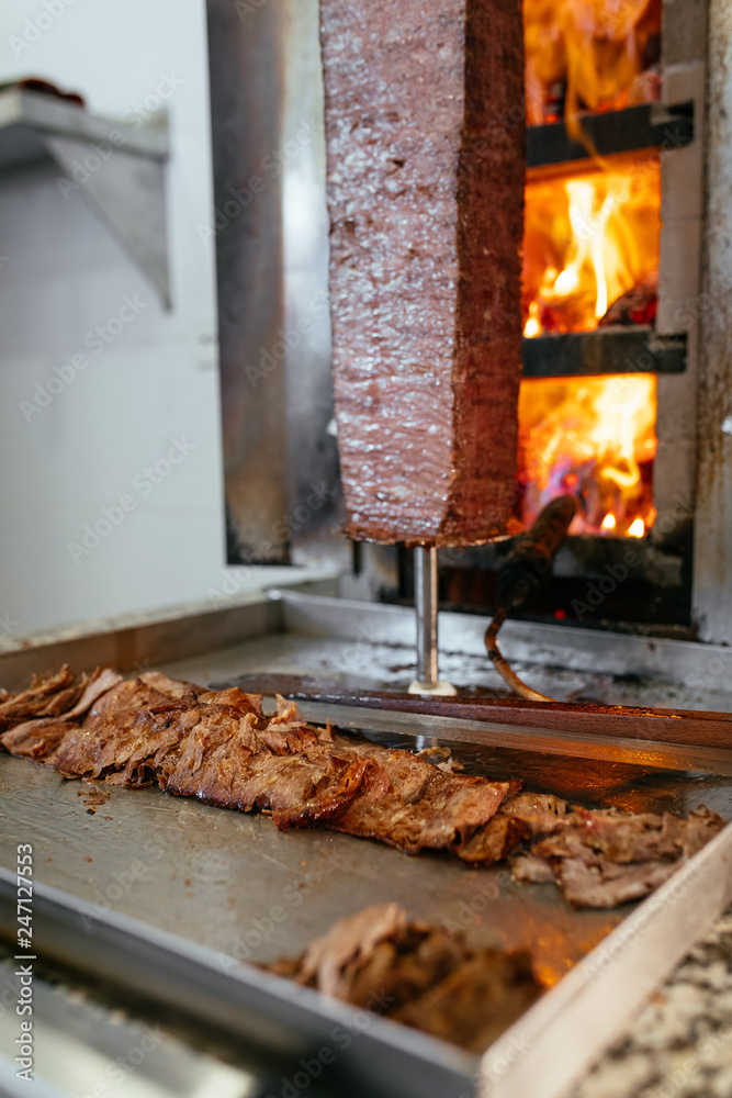 Turkish Doner Kebab, Shawarma or Gyros. Traditional Turkish Doner Kebab ...