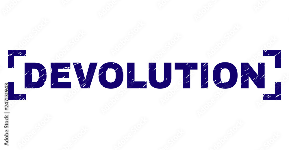 DEVOLUTION text seal watermark with corroded texture. Text tag is ...