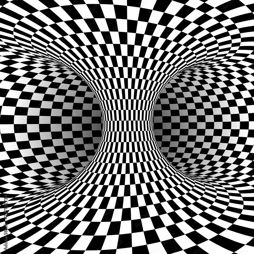 Black and white square optical illusion. Abstract illusion background ... Black and white square optical illusion. Abstract illusion background ...
