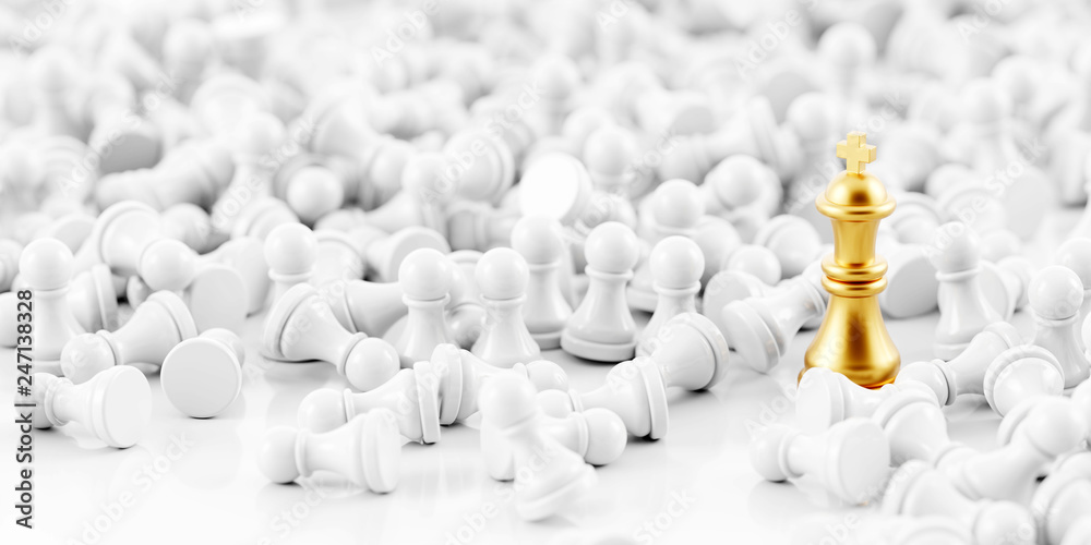Infinite chess background, original 3d rendering. Leadership and role ...