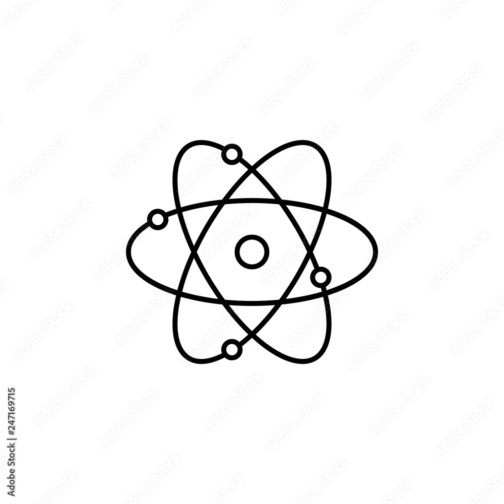 atom, chemistry icon. Element of education illustration. Signs and ...