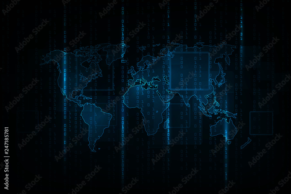 Abstract Technology Background Hacker Concept Programming Coding Binary Computer Codematrix
