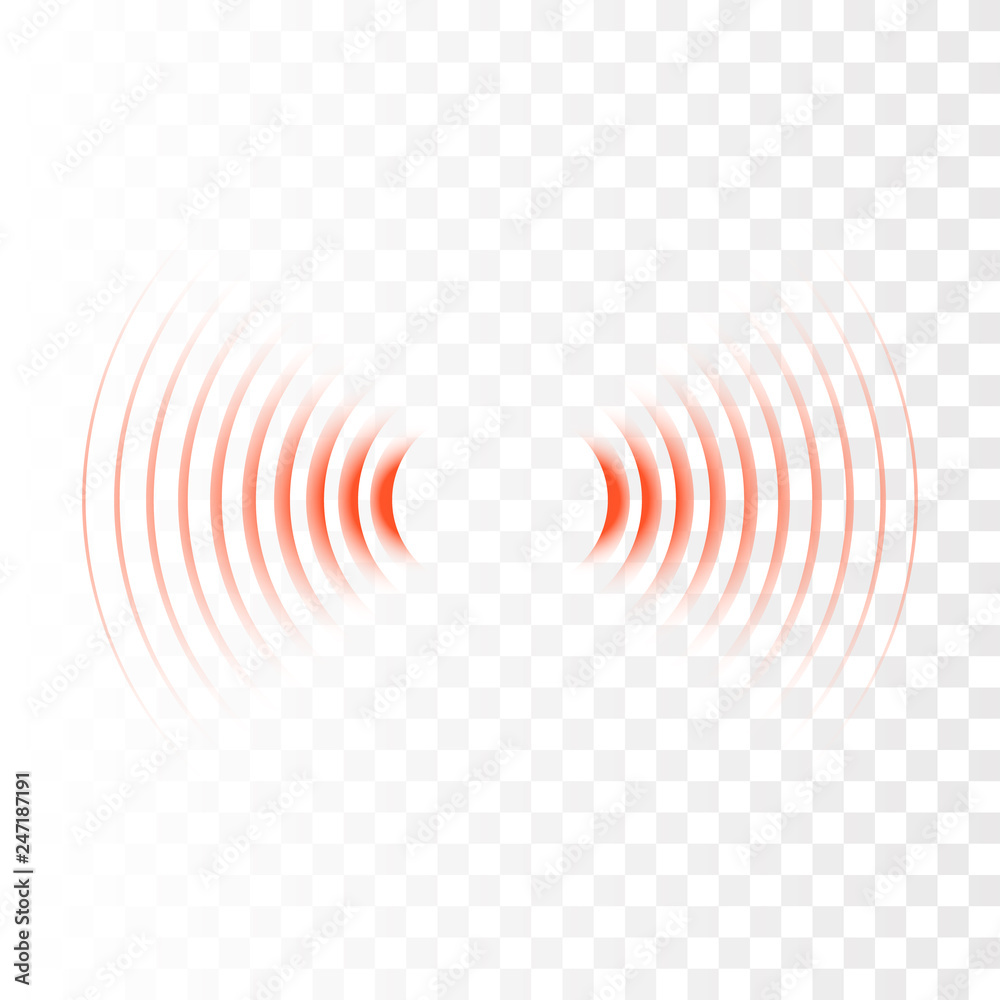Sonar wave sign. Vector illustration. Radar icon Stock Vector | Adobe Stock