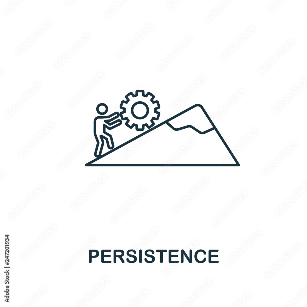 Persistence icon. Thin outline creativePersistence design from soft ...