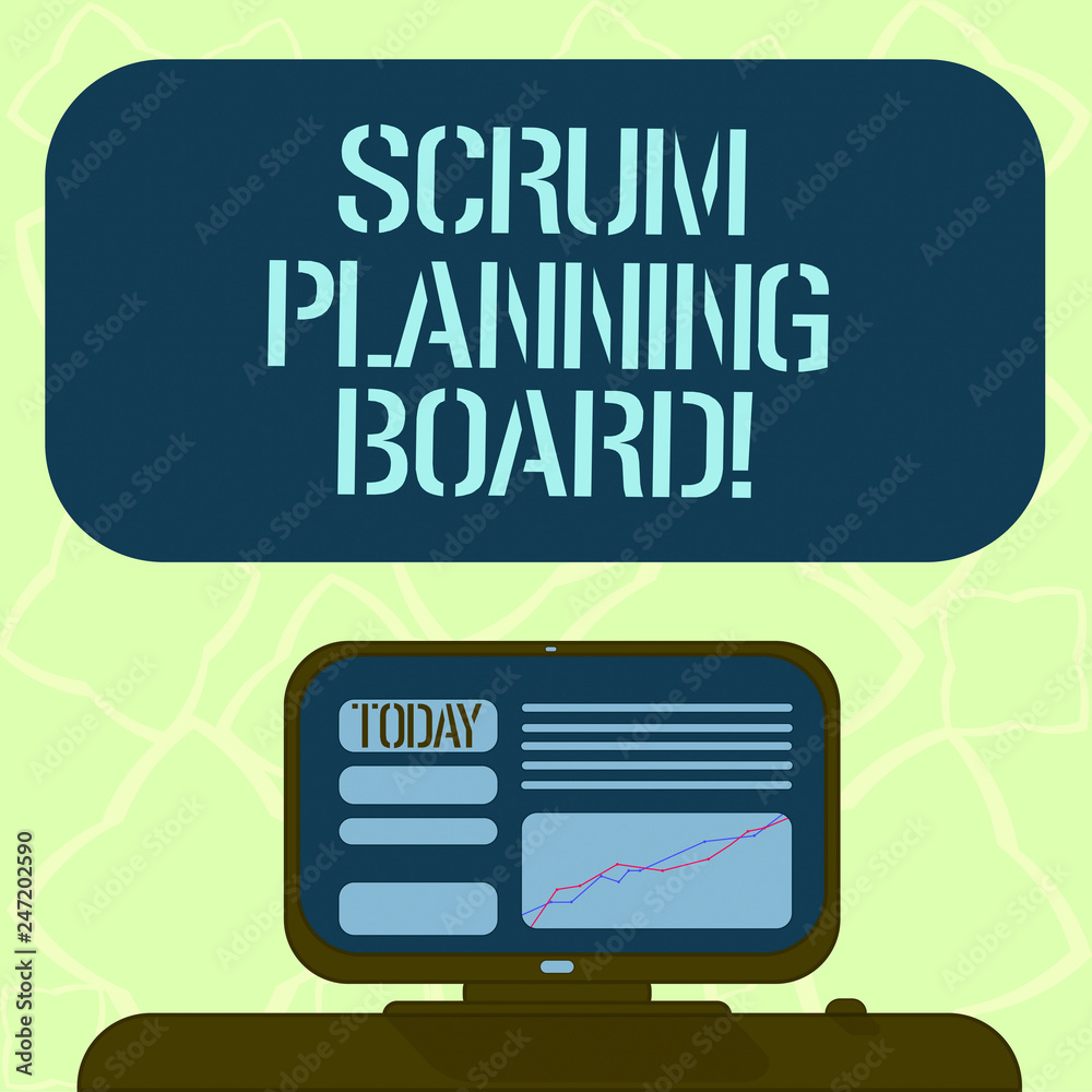 Handwriting text writing Scrum Planning Board. Concept meaning visual ...