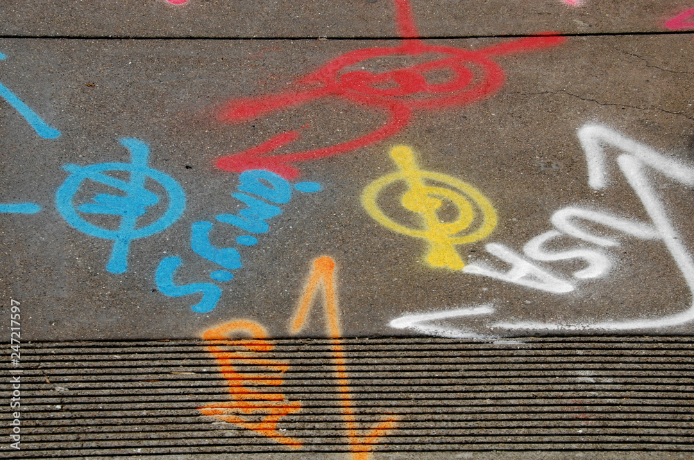 Underground service alert, “USA”. Color coded to buried infrastructure ...