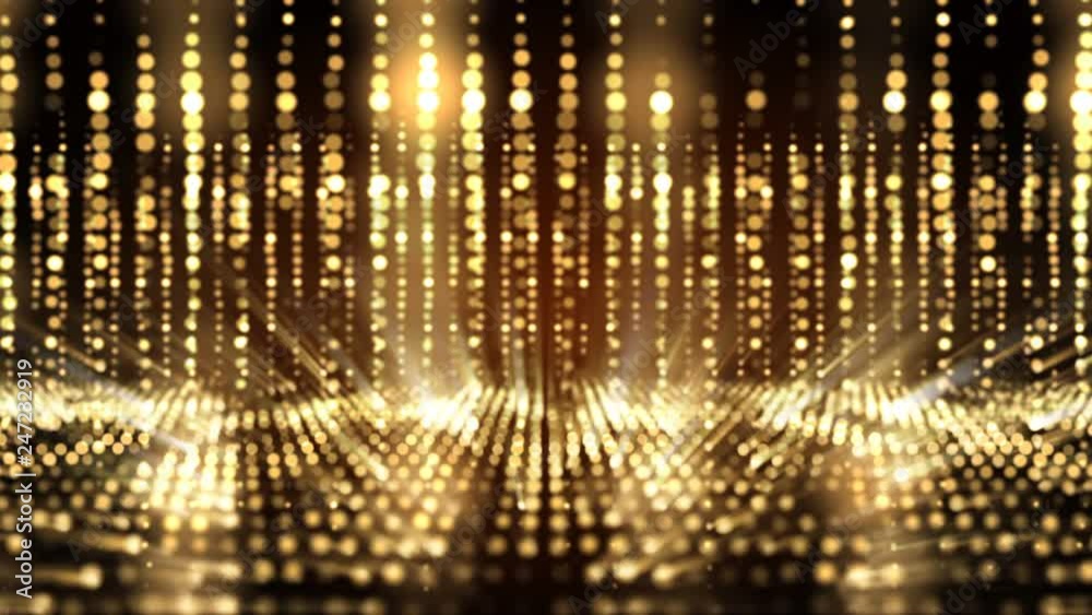 4K Abstract motion background animation shining particles stars sparks ...