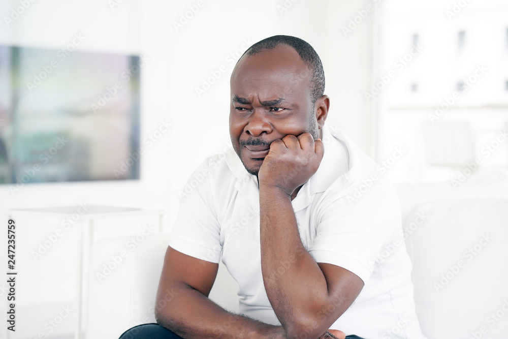 Loss of a loved one. Grief in the family. Death of a child. Sad face ...