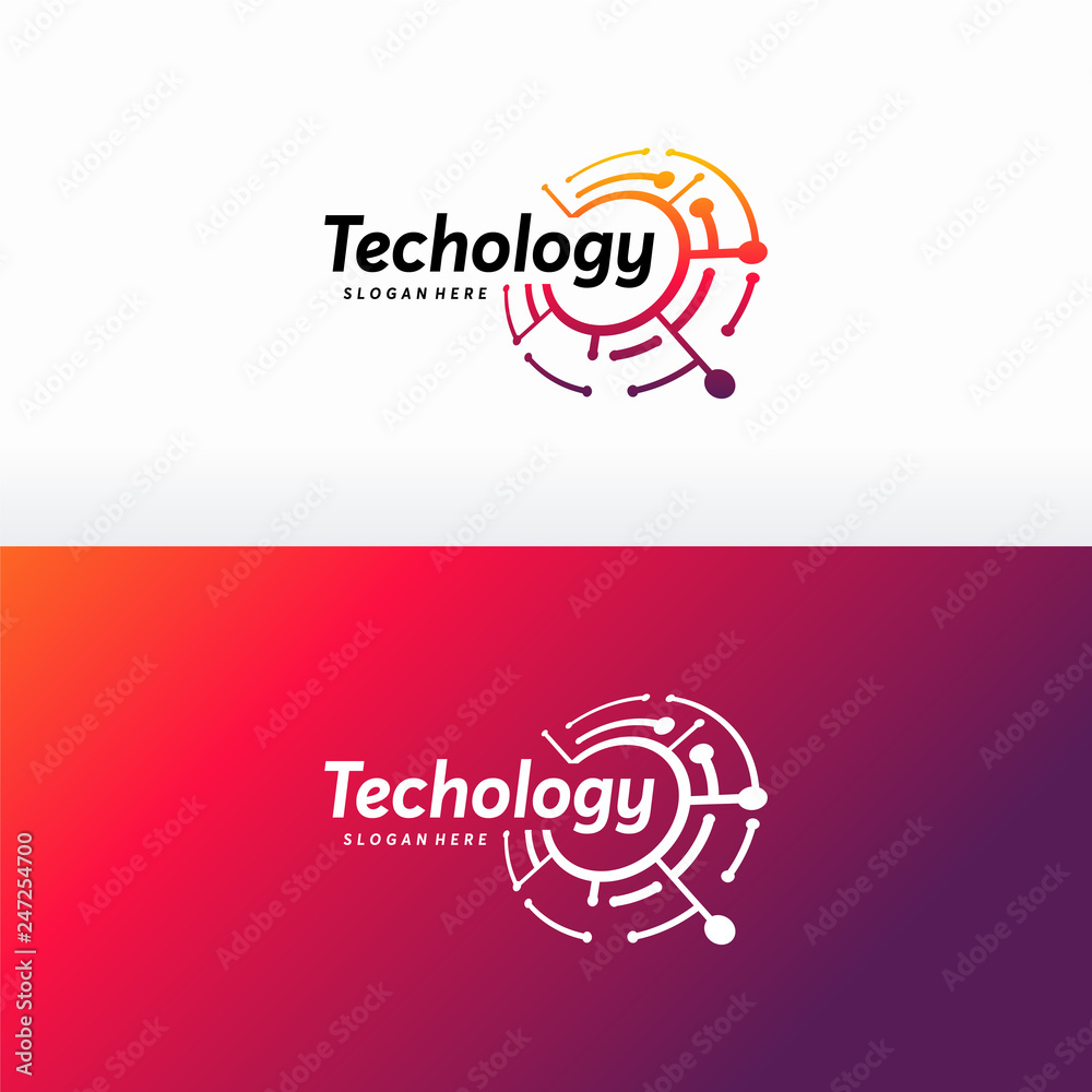 Technology logo designs concept vector, Digital Wire logo template ...