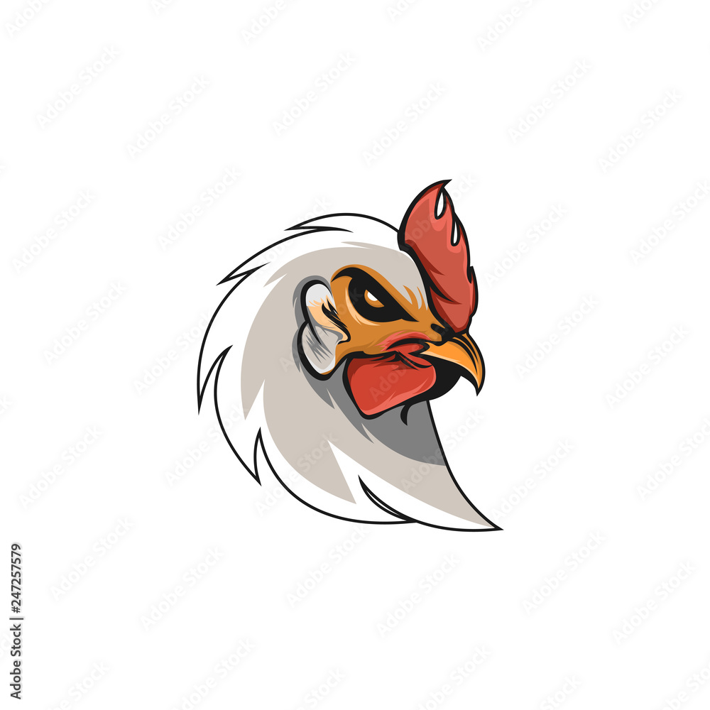 vector illustration of an chicken/ esport logo Stock Vector | Adobe Stock