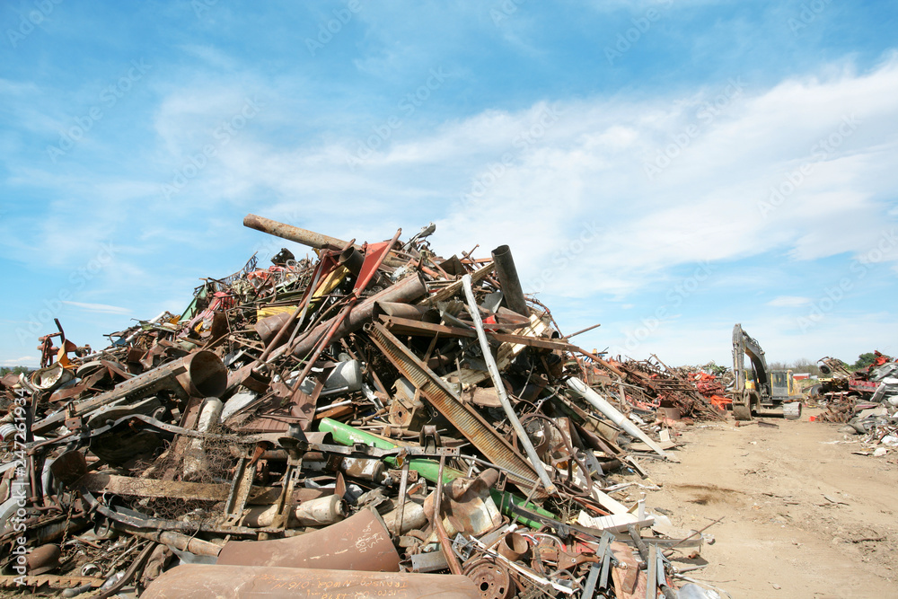 Scrap Metal Recycling Junk Yard Stock Photo | Adobe Stock