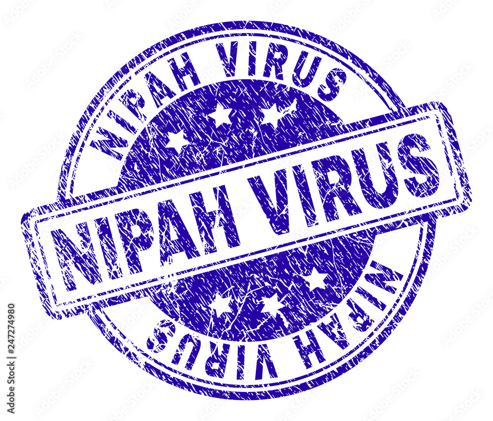 NIPAH VIRUS stamp seal imprint with grunge texture. Designed with ...