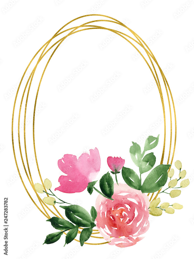 Oval Flower Frame
