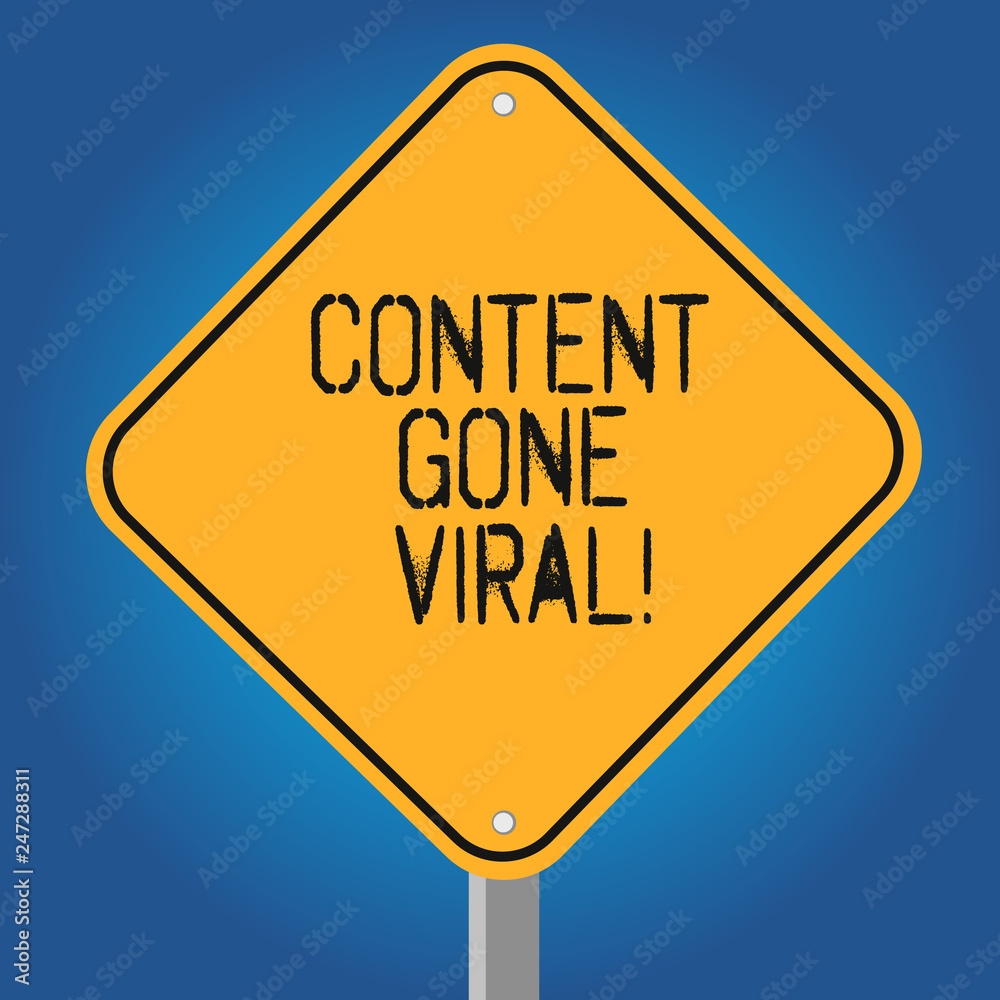 Handwriting text Content Gone Viral. Concept meaning image video link ... Handwriting text Content Gone Viral. Concept meaning image video link ...