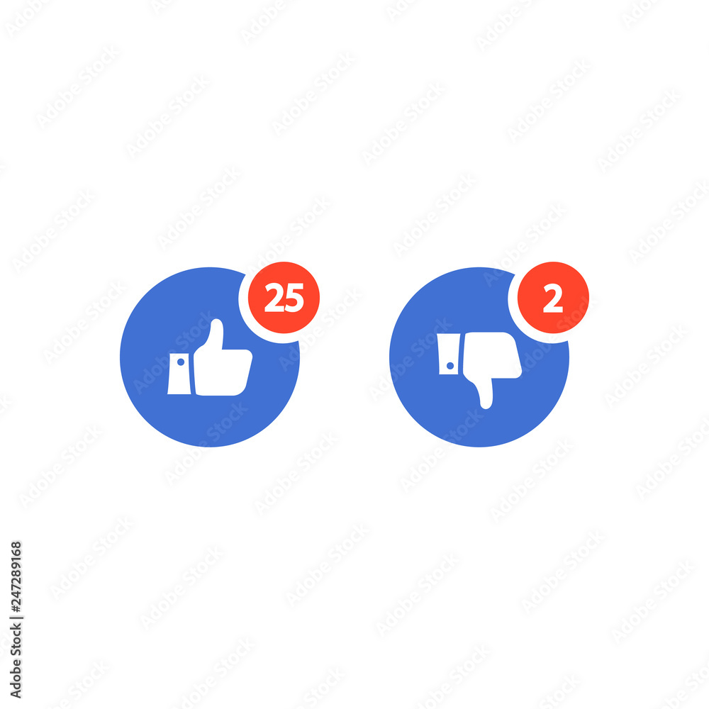 thumb up and thumb down. like and dislike. vector symbol EPS10 Stock ...