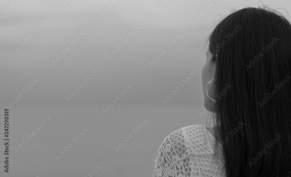 Girl Looking Back Sad