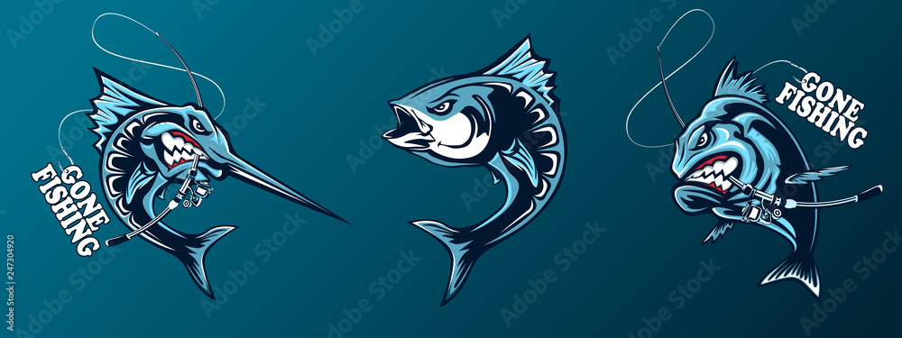 Saltwater Fishing Logos