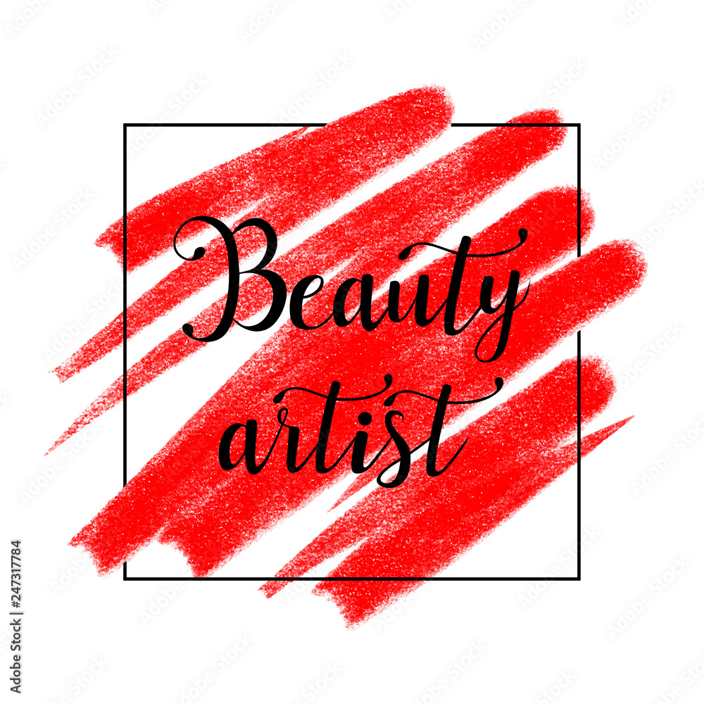 Beauty logo with lettering Beauty artist, banner, poster Stock Vector ...